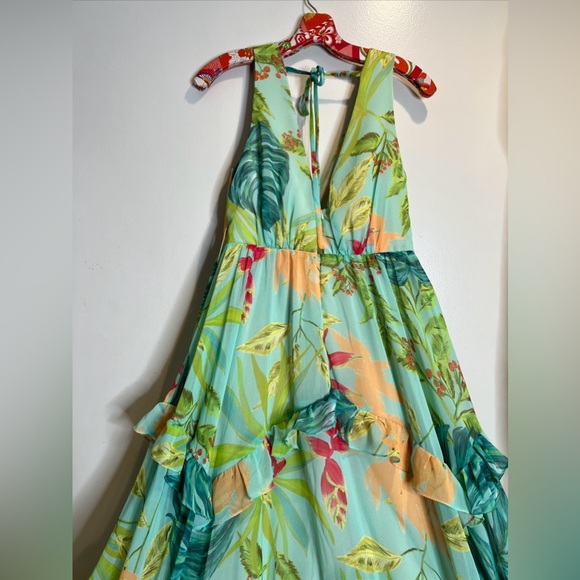PatBO | Dresses | Patbo Tropicalia Vneck Ruffle Maxi Dress | Poshmark